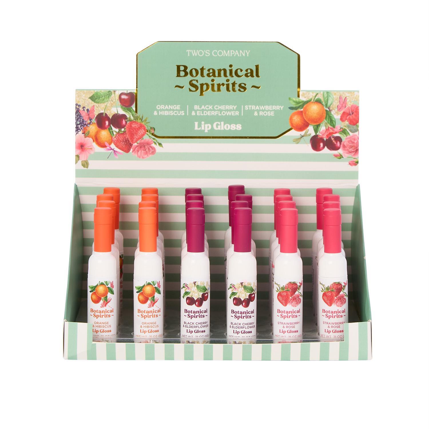 24 Pc Botanical Spirit Lip Gloss UN in Display Incl 3 Colors/Scents