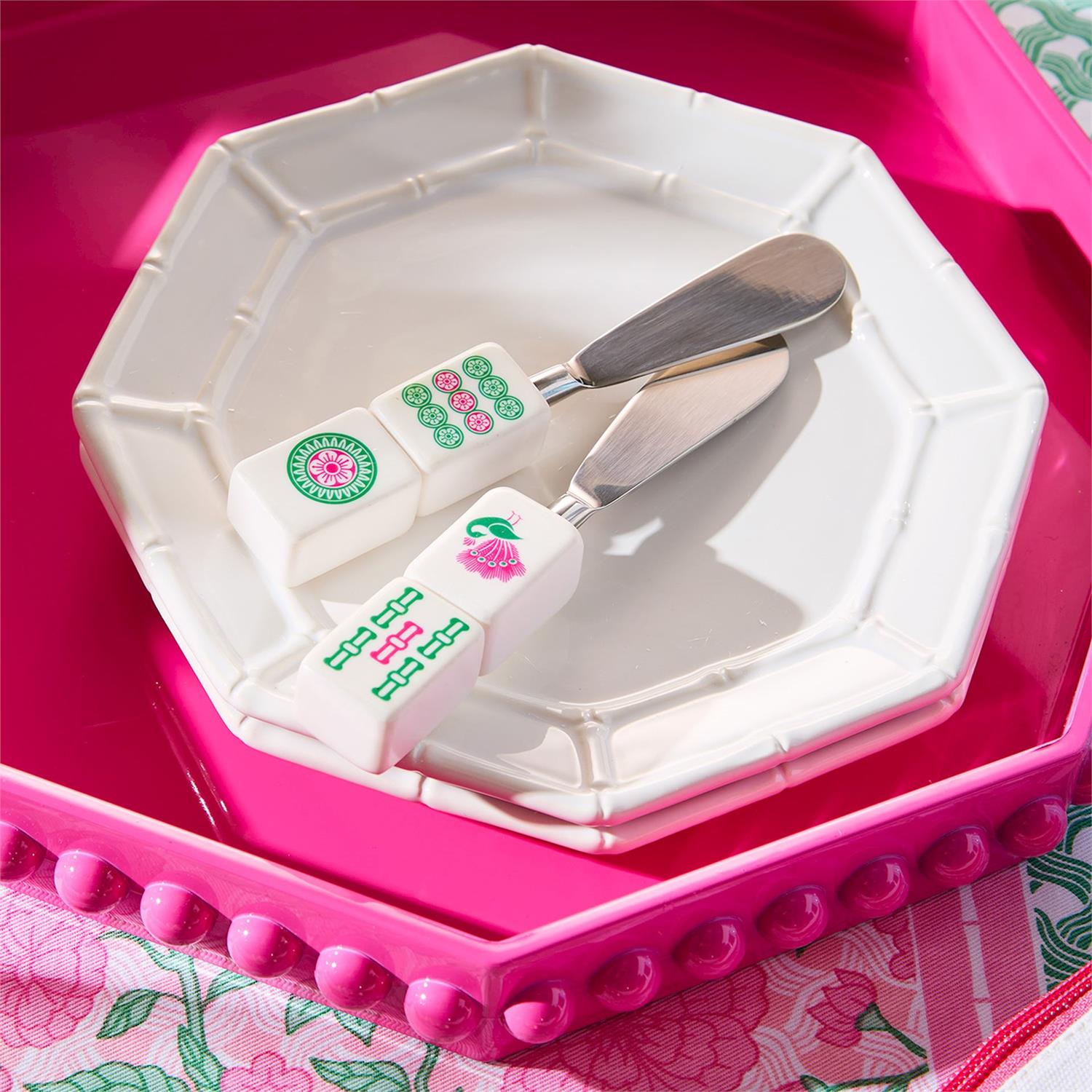 Octagonal Decorative Tray Assorted 3