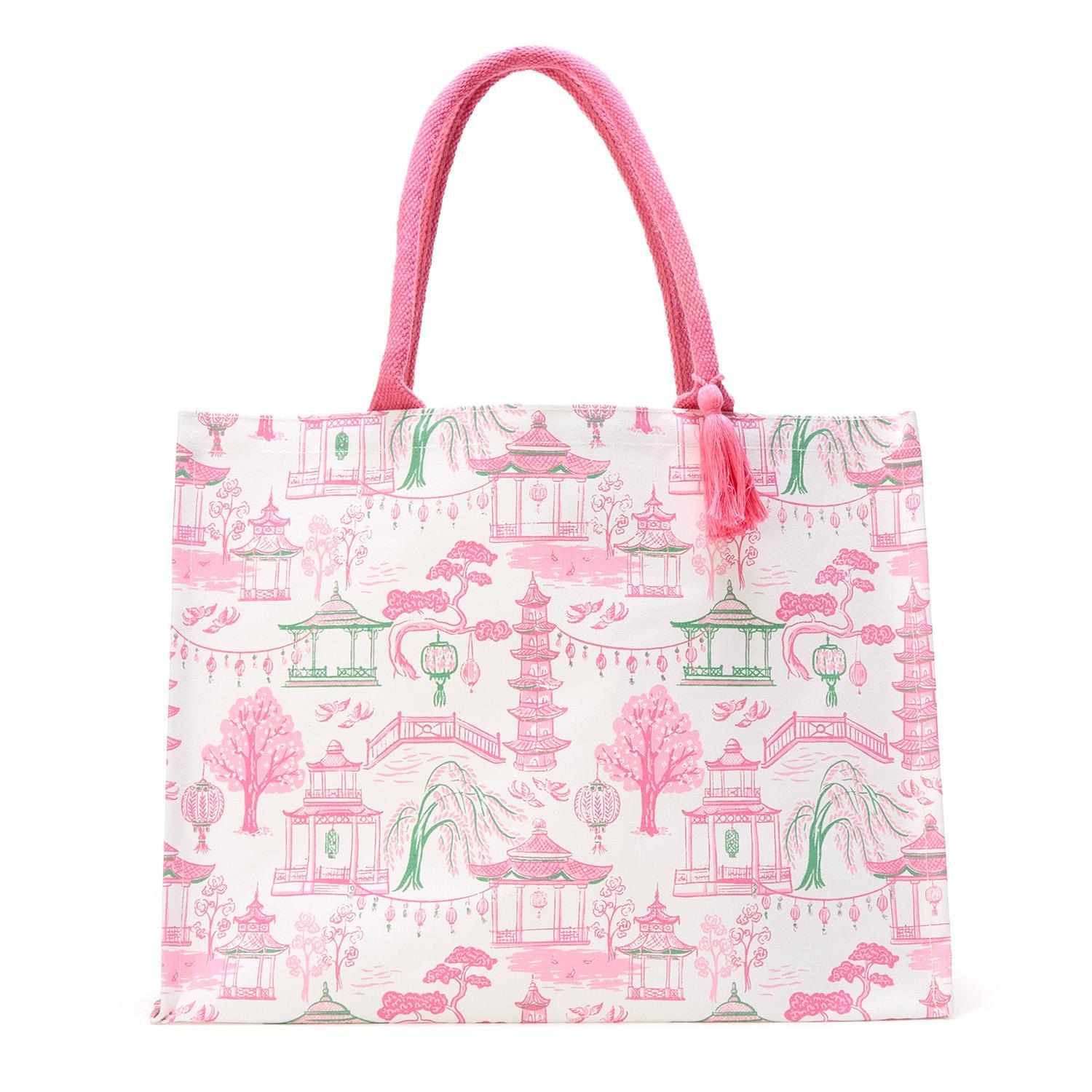 Mahjong Block Print Tote Bag