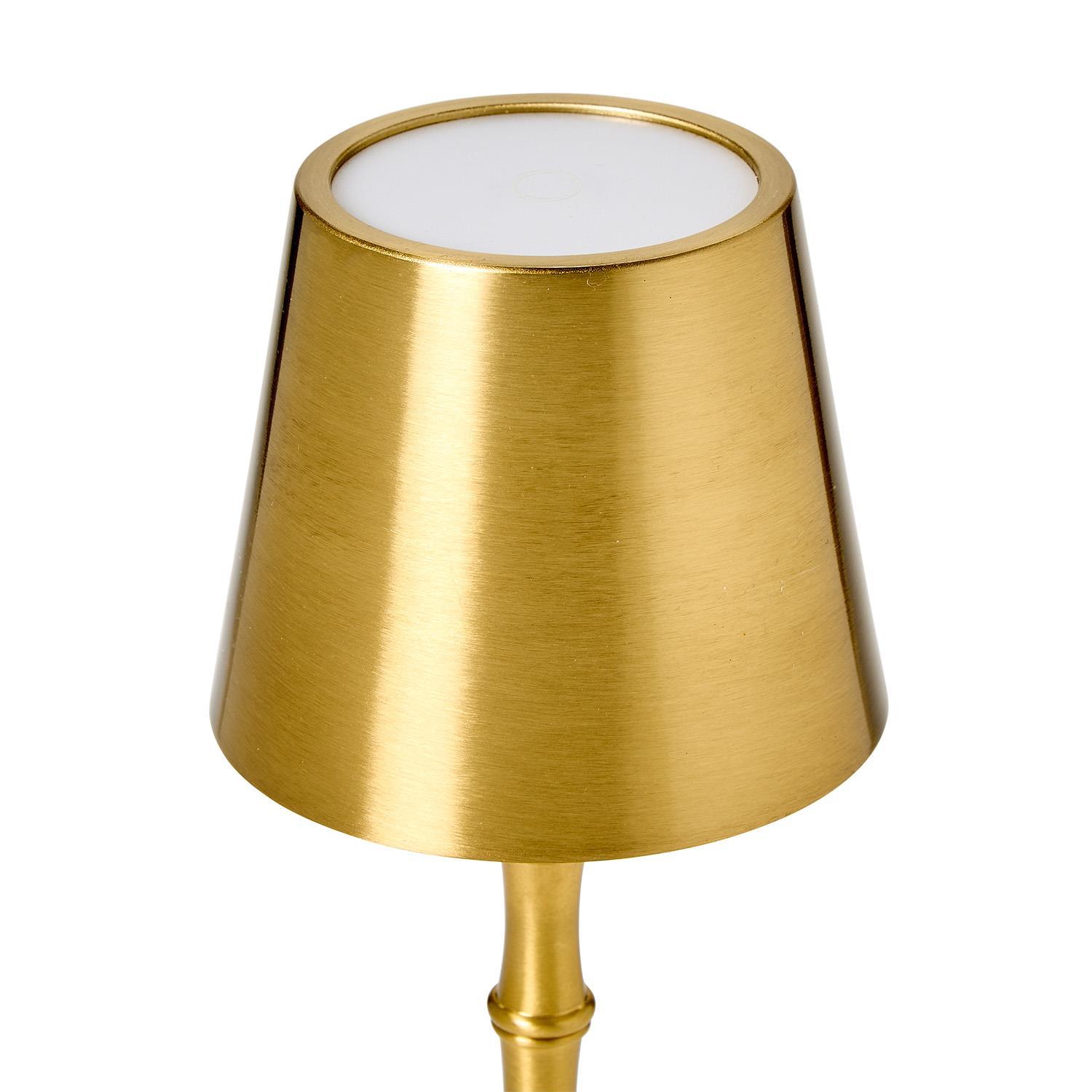 LED Portable Cordless Gold Bamboo Lamp in Gift Box