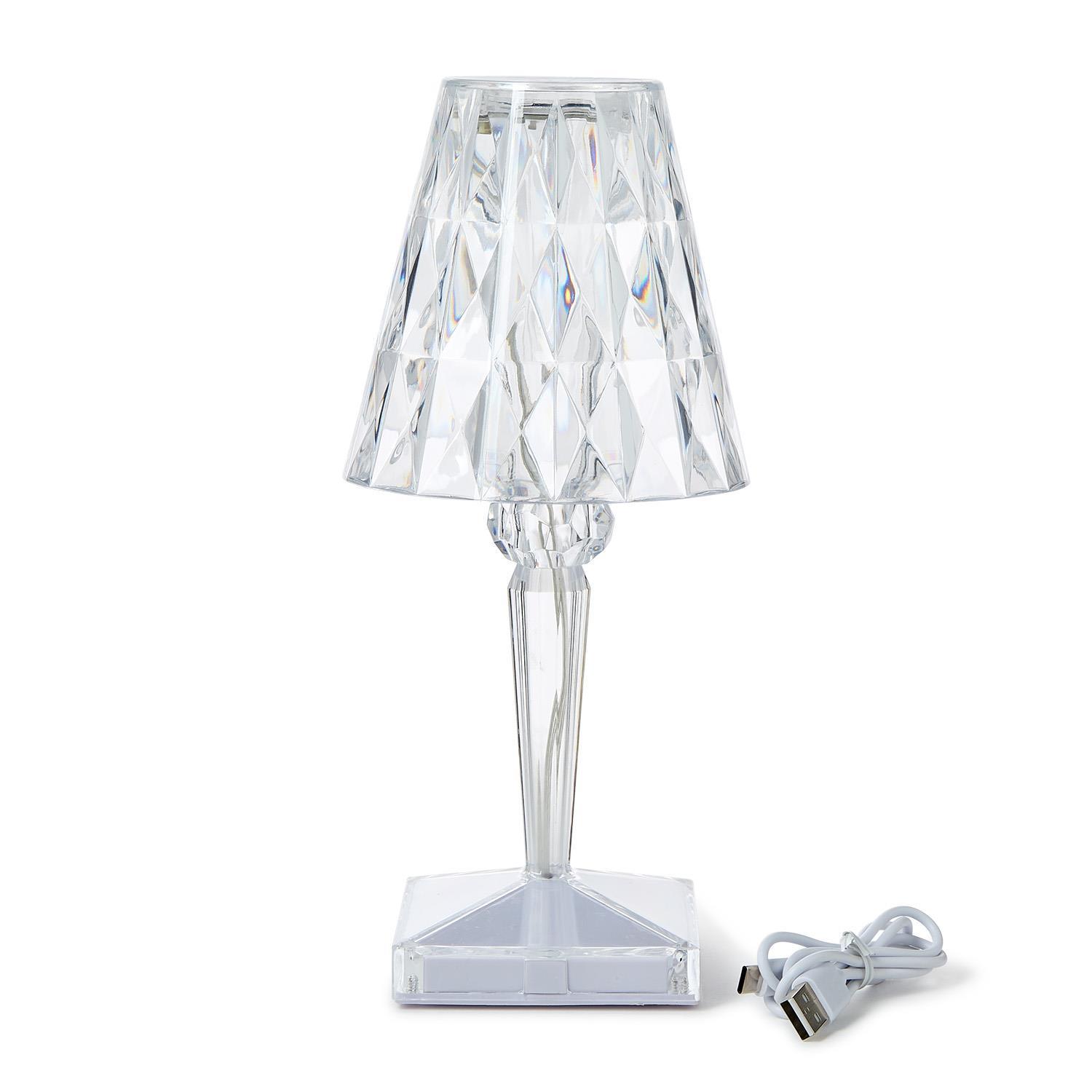 LED Portable Cordless Color-Changing Crystal Table Lamp in Gift Box