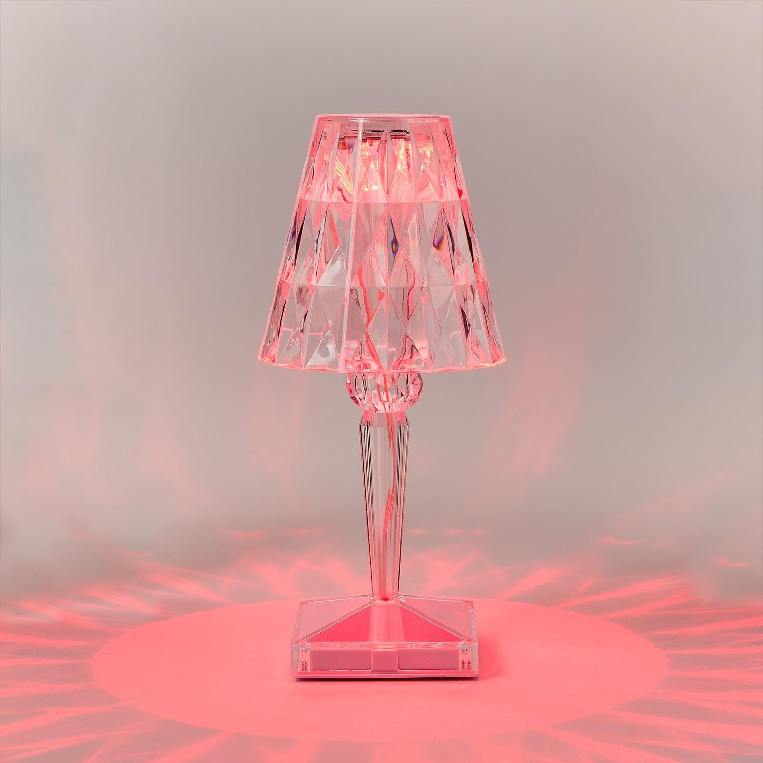 LED Portable Cordless Color-Changing Crystal Table Lamp in Gift Box