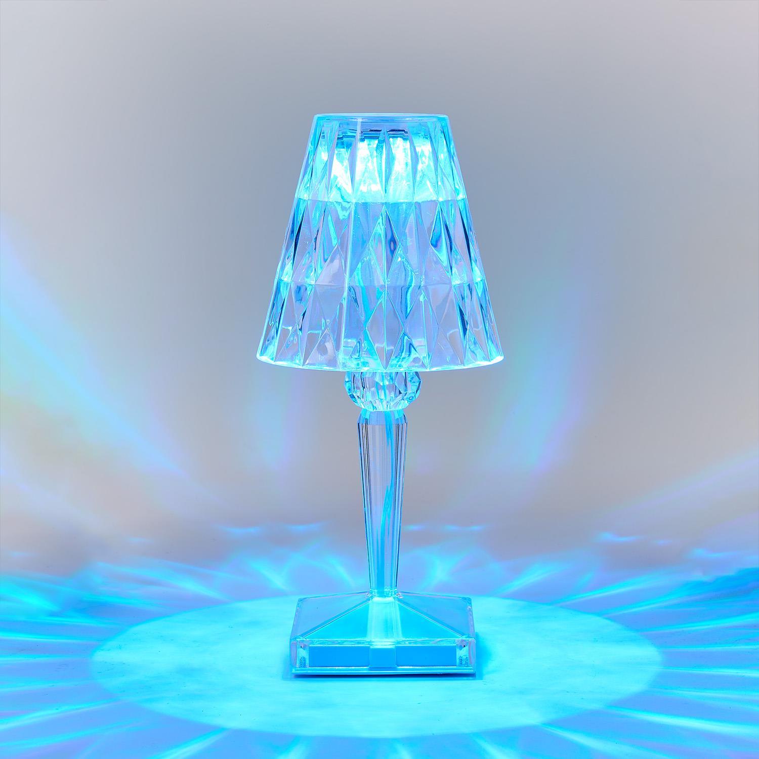 LED Portable Cordless Color-Changing Crystal Table Lamp in Gift Box