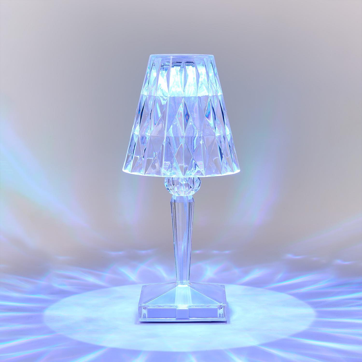 LED Portable Cordless Color-Changing Crystal Table Lamp in Gift Box