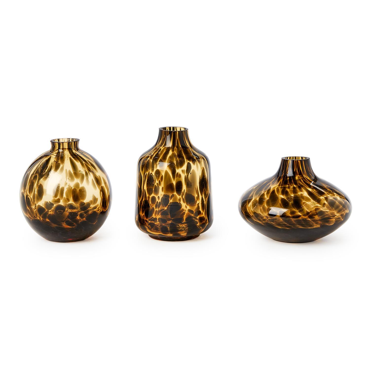 S/3 Tortoise Print Vases