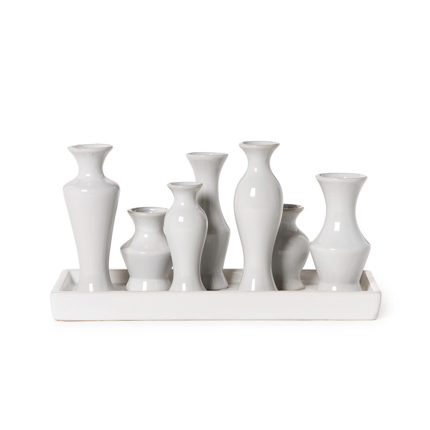 Multi Vase w/7 Sections on Rectangular Platform