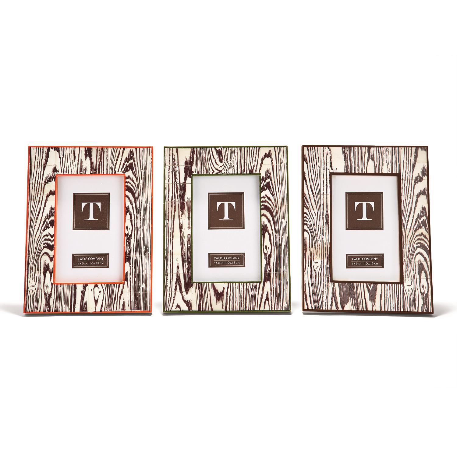 Faux Bois 4x6 Frame Asst 3 Colors