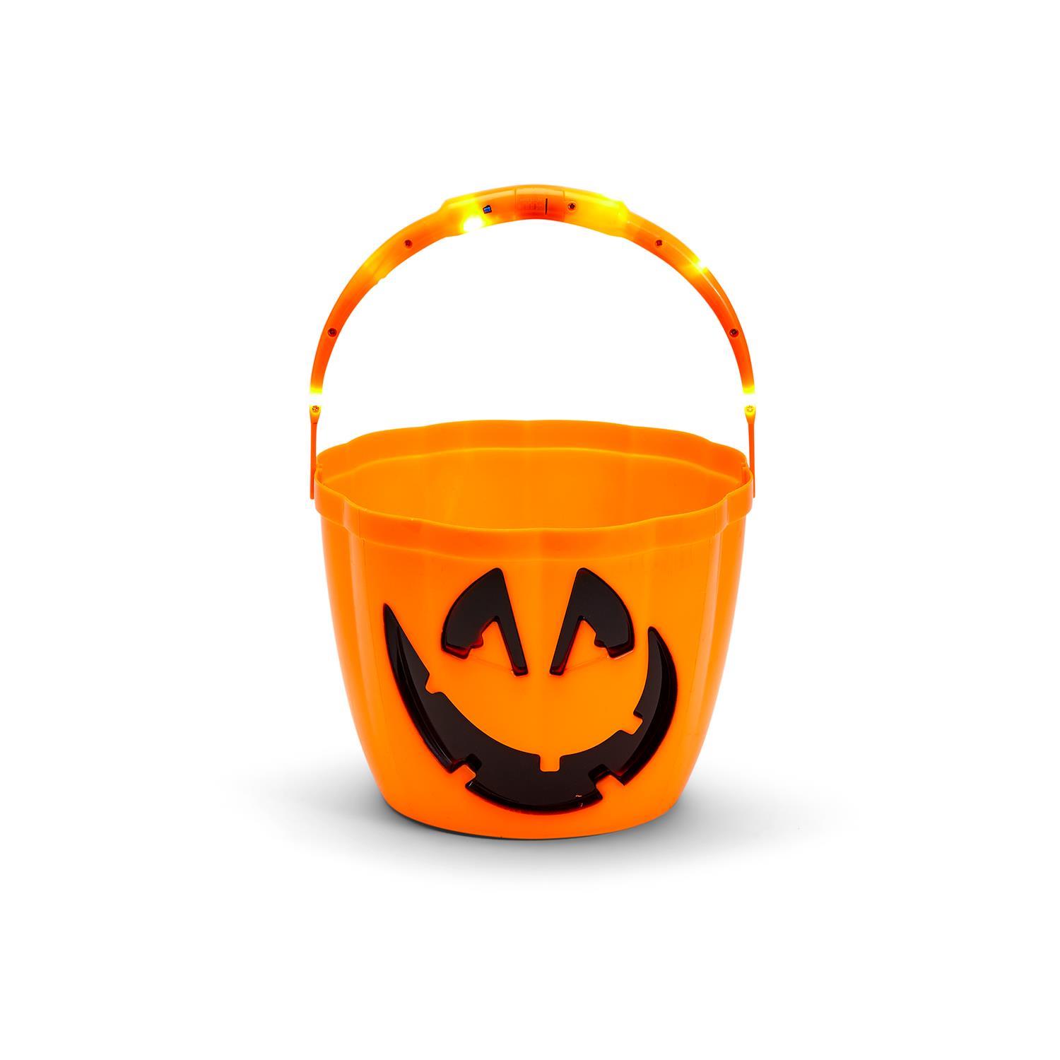 Jack-O-Lantern Candy Bucket with Light Up Handle