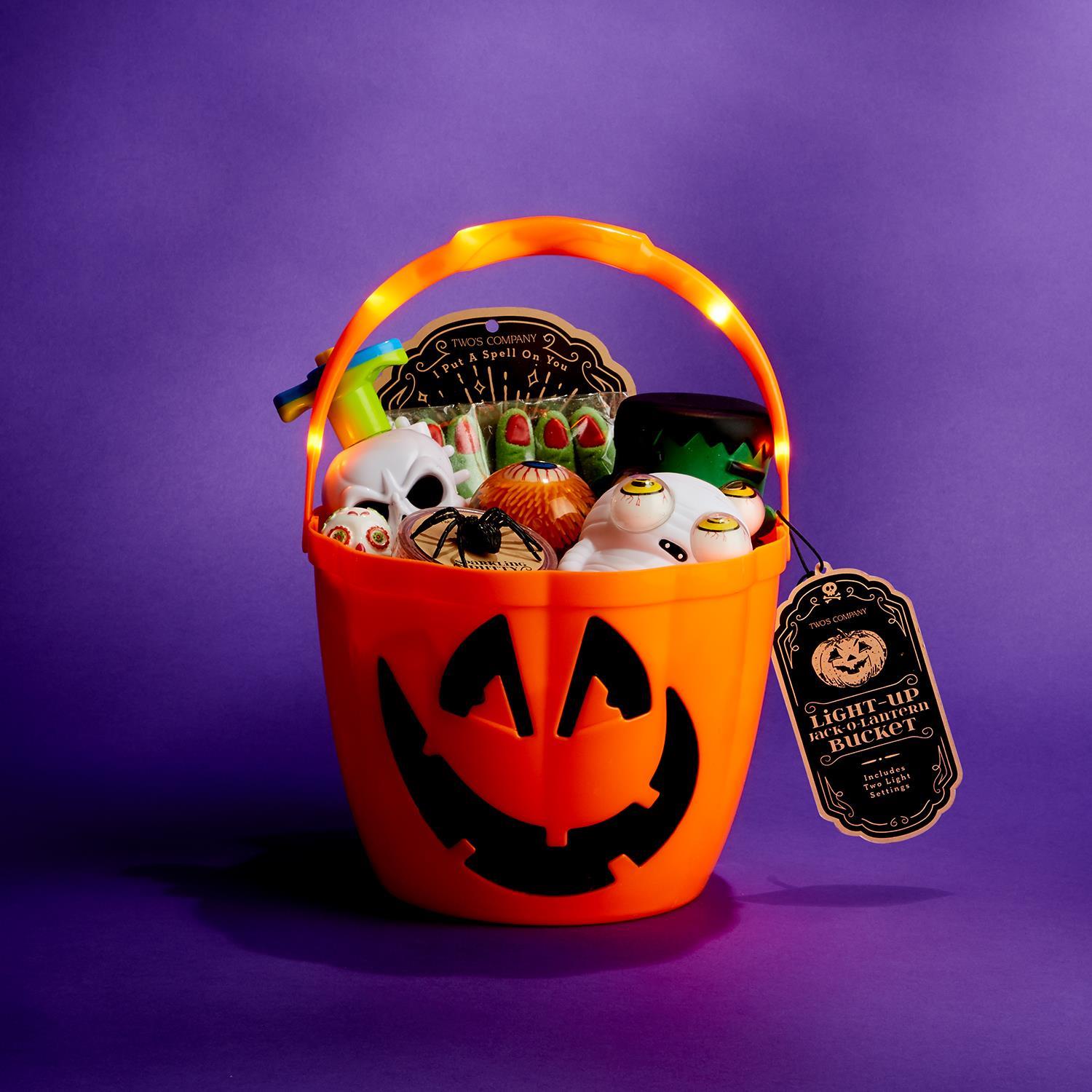 Jack-O-Lantern Candy Bucket with Light Up Handle