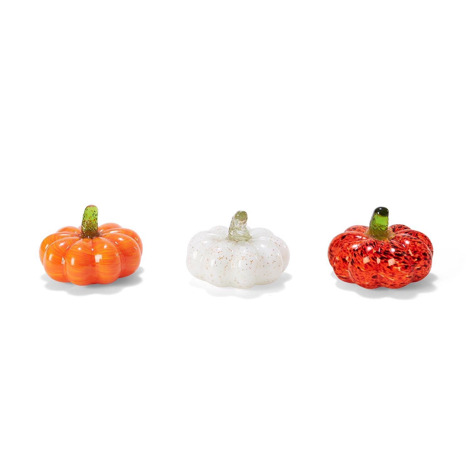 Glass Mini Pumpkins A/3 Colors