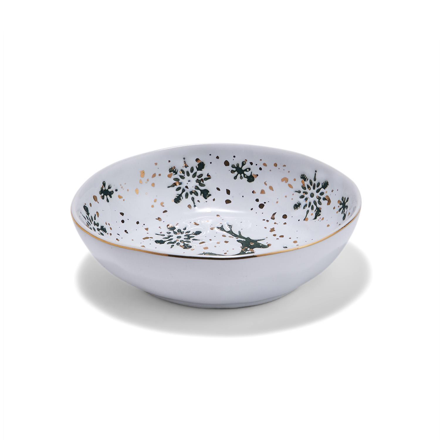 Tis The Season Tidbit Dish w/ Wood Spoon