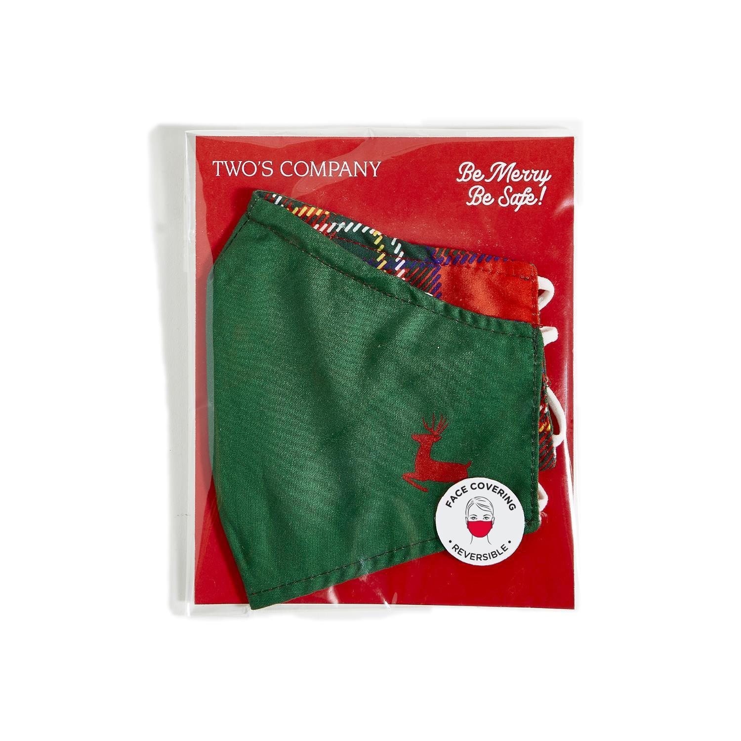 Christmas Icon Adult Reversible 2 Layer Face Cover A/4 Colors/Icons