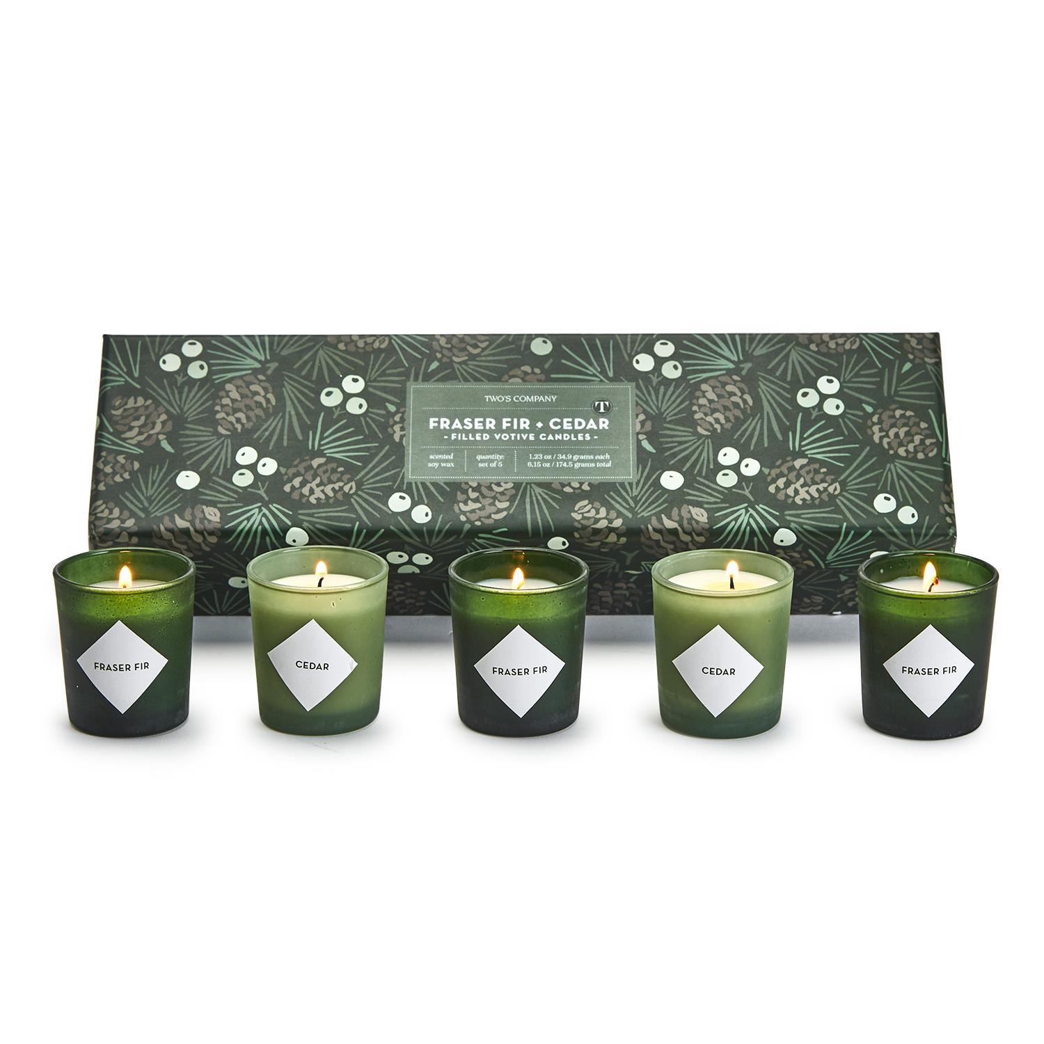 Winter Nature S/5 Scented Candles in Gift Box