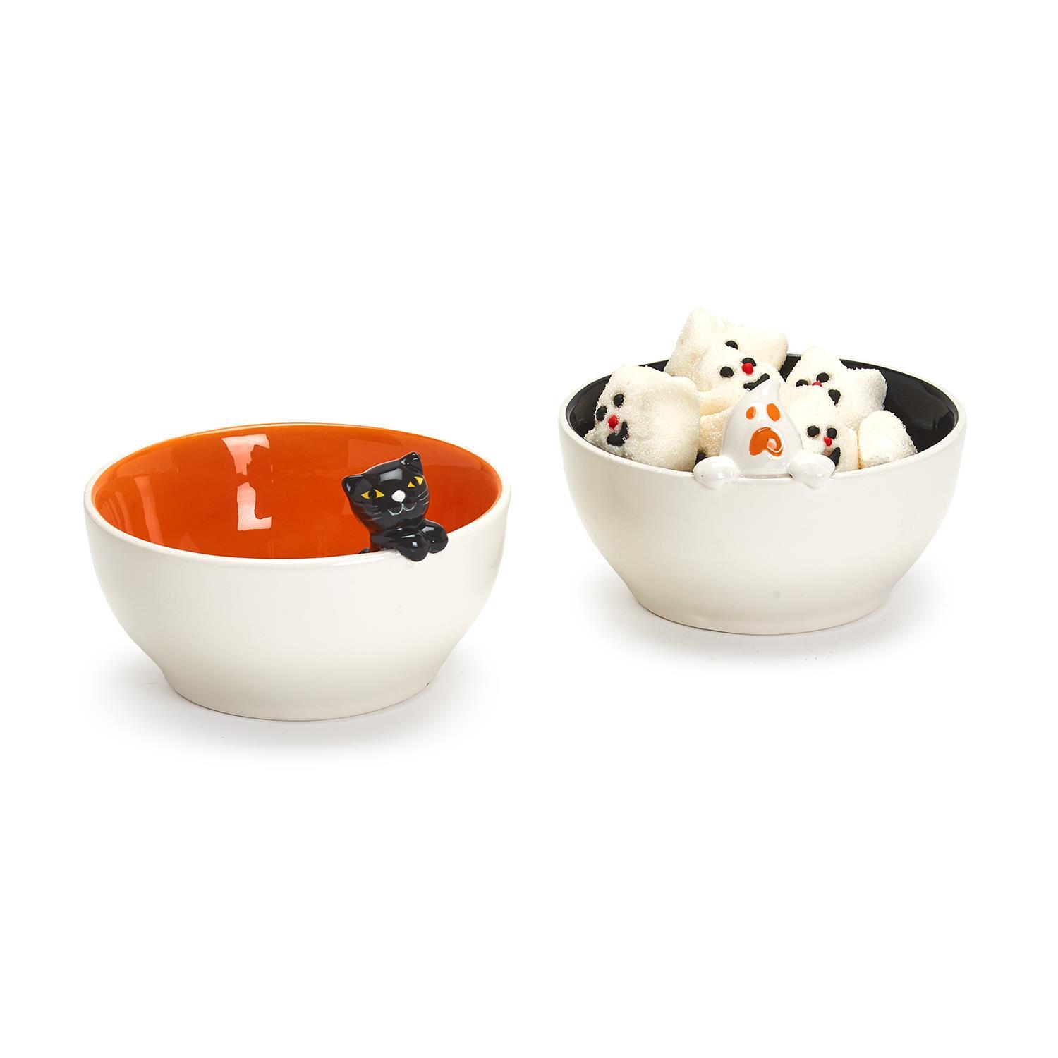 Boo Buddies S/2 Hand-Painted Bowls