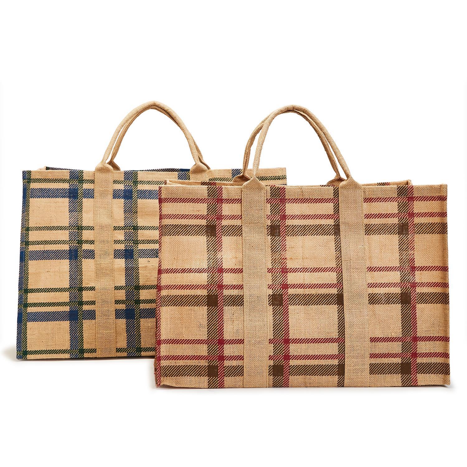 Perfect Plaid Large Tote Bag Asst 3 Colors