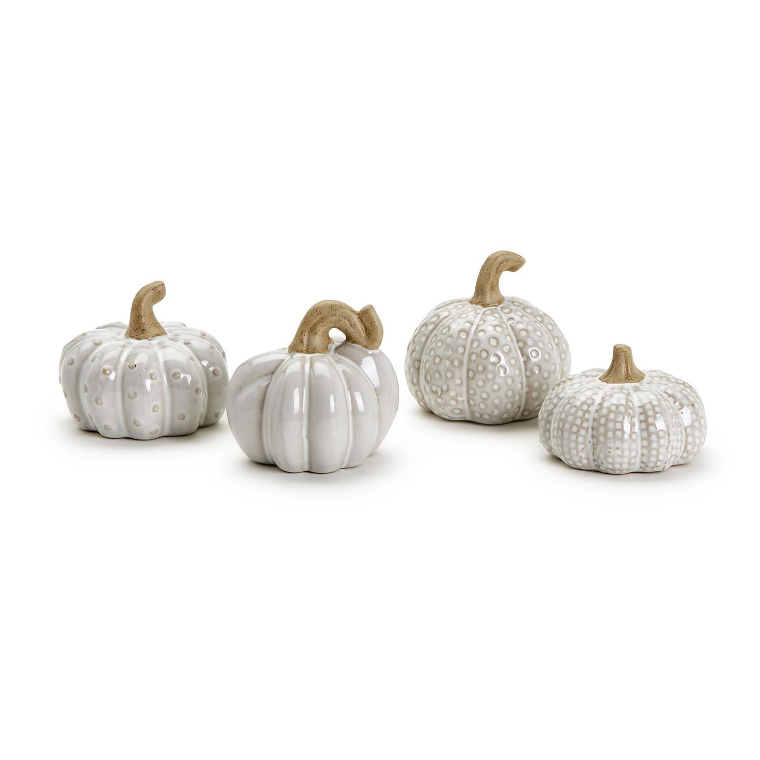 Set of 4 Mini Pumpkins Includes 4 Designs