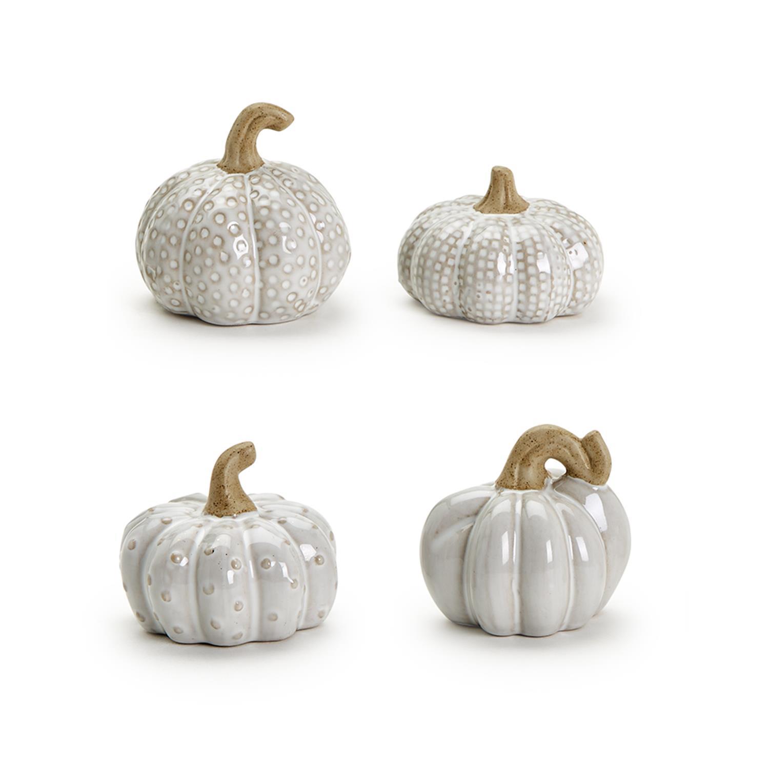 Set of 4 Mini Pumpkins Includes 4 Designs