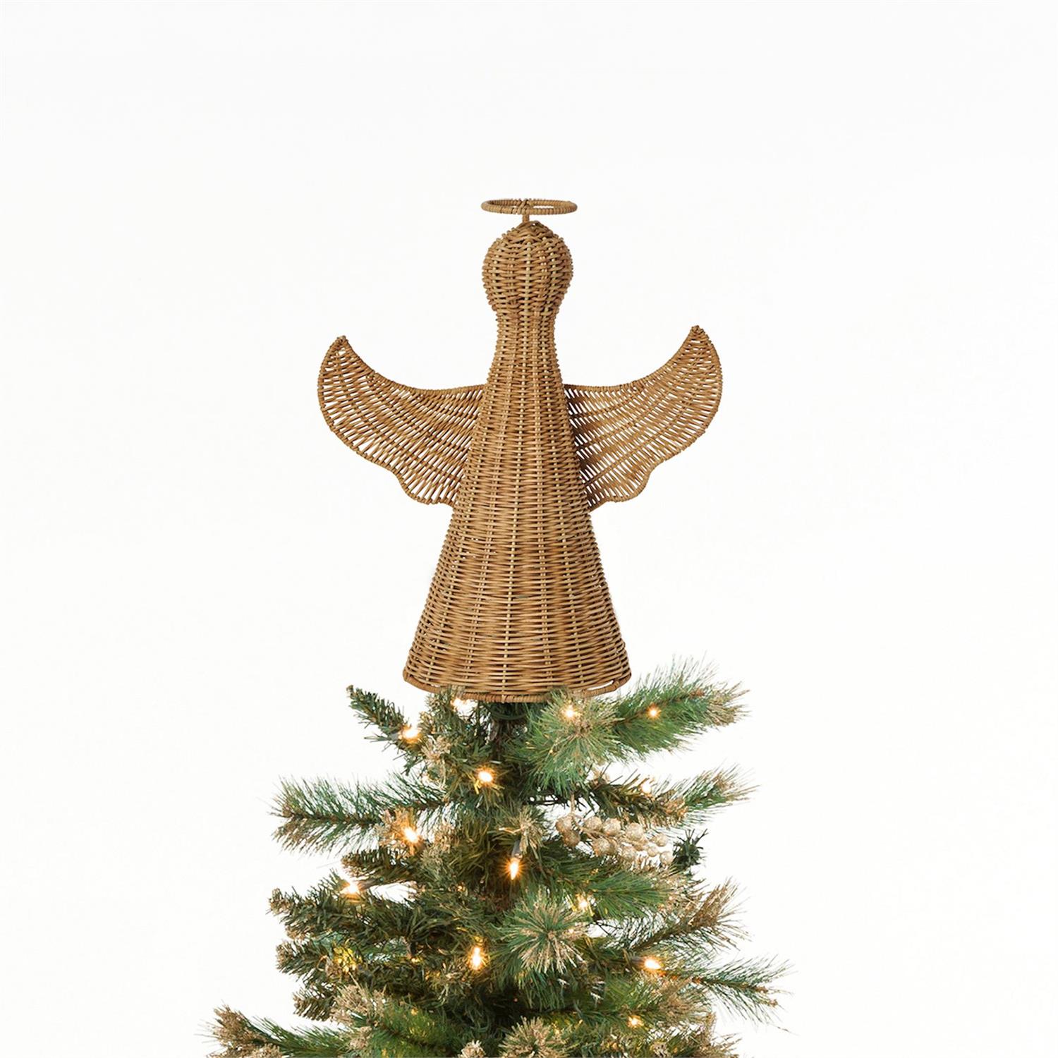 Hand-Crafted Large Rattan Angel