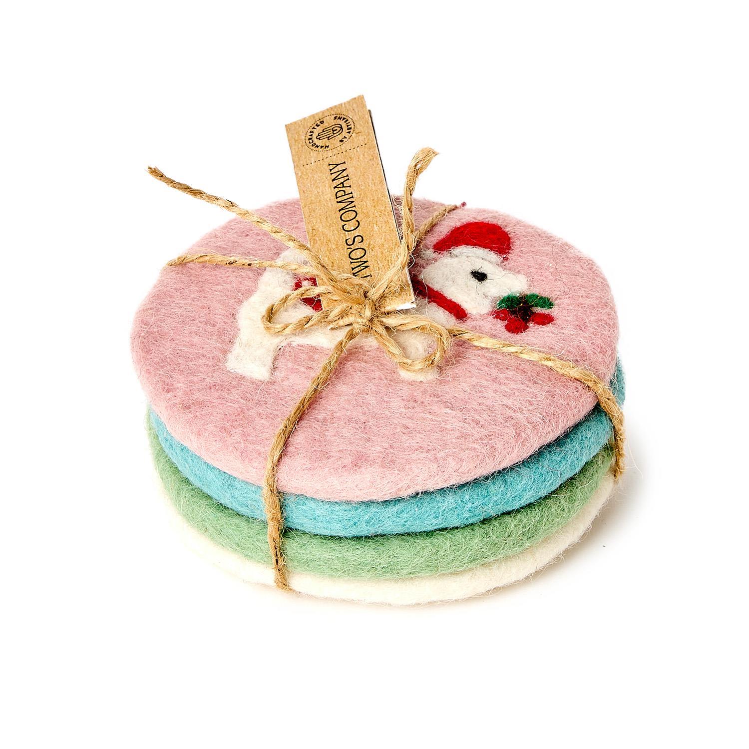 Dogs Set of 4 Hand-Crafted Coasters Includes 4 Colors