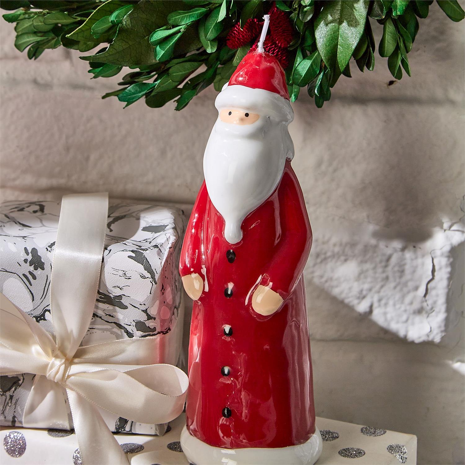 Set of 2 Santa Candles Includes 2 Sizes