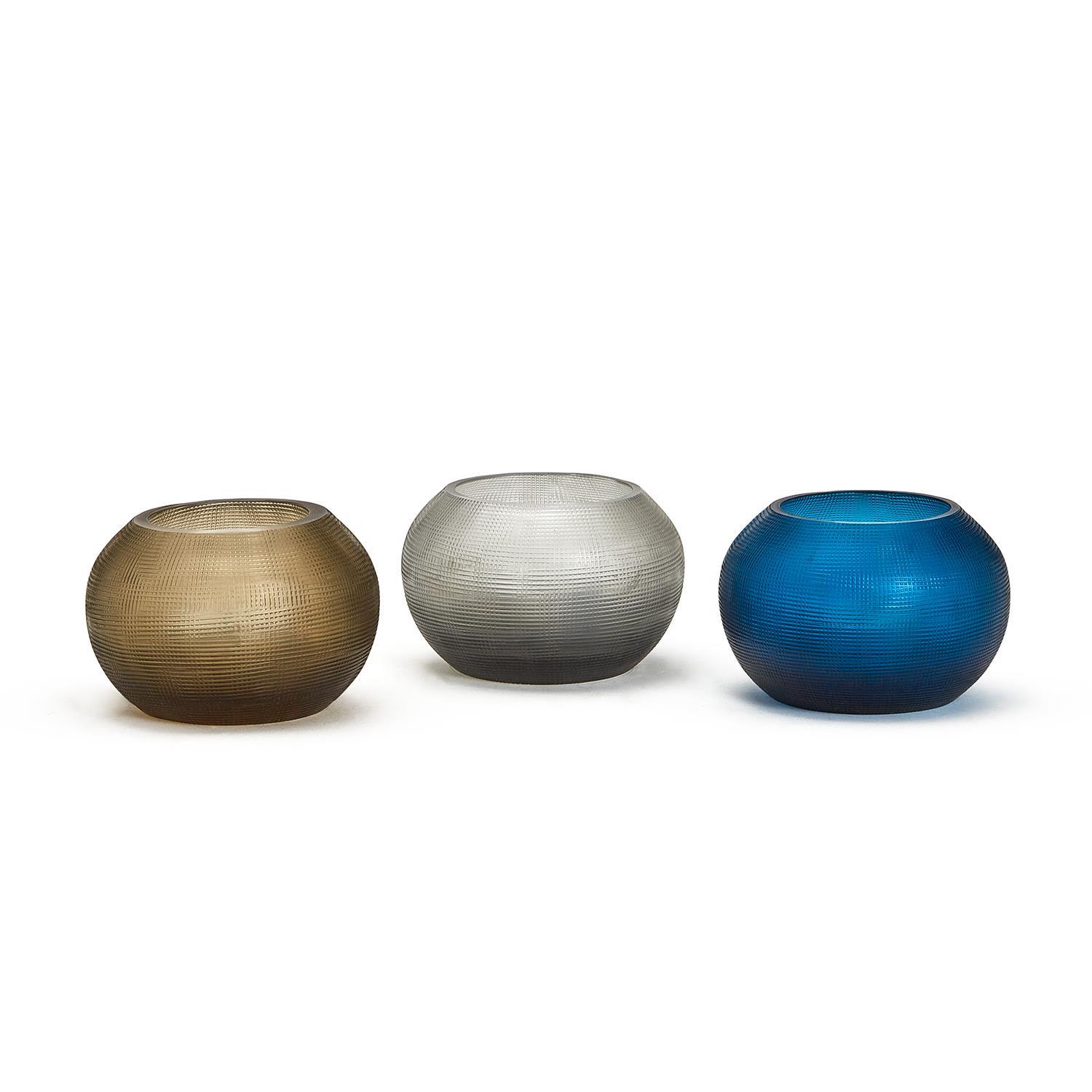 S/3 Handcrafted Glass Votives