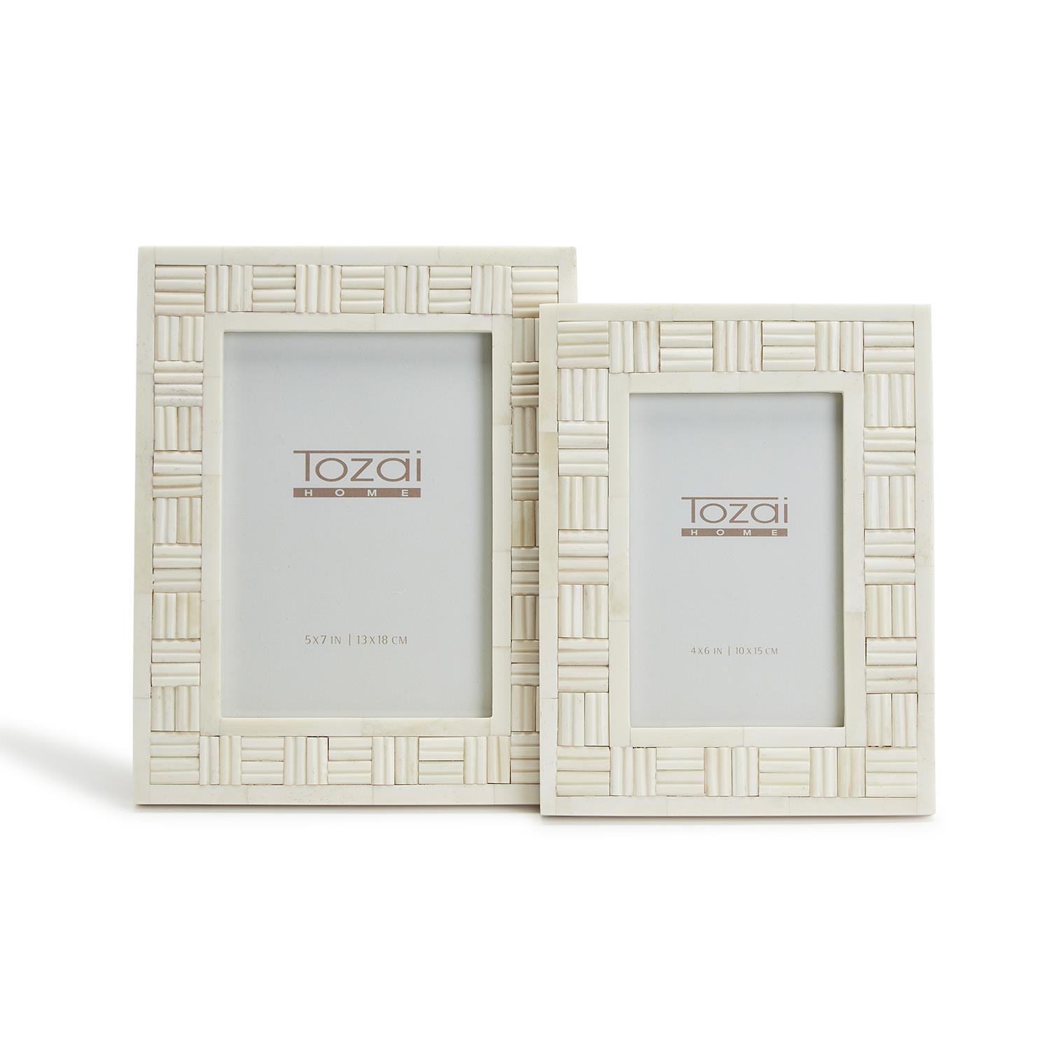 Basket Weave Pattern Set of 2 Photo Frame