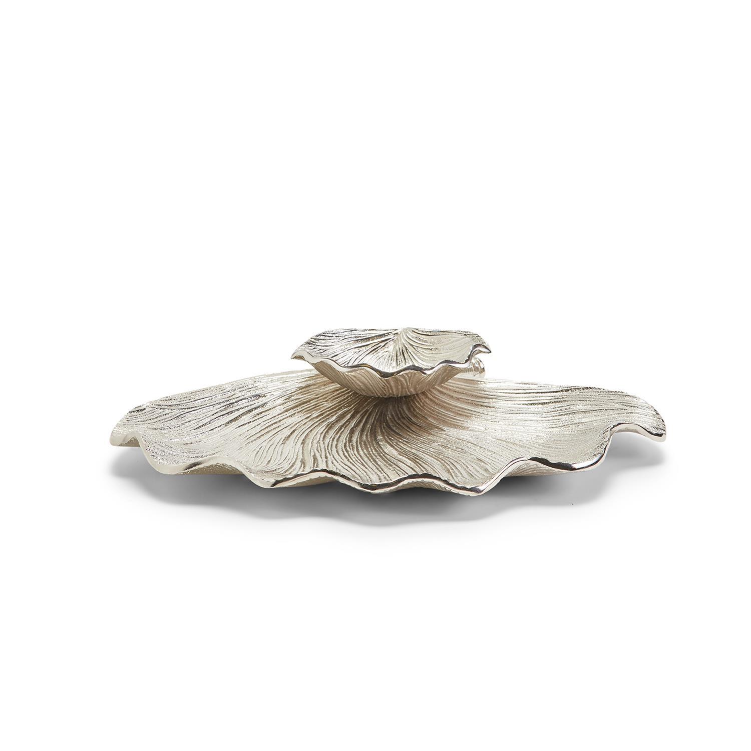 Clam Shaped Double Shell Dip Tray