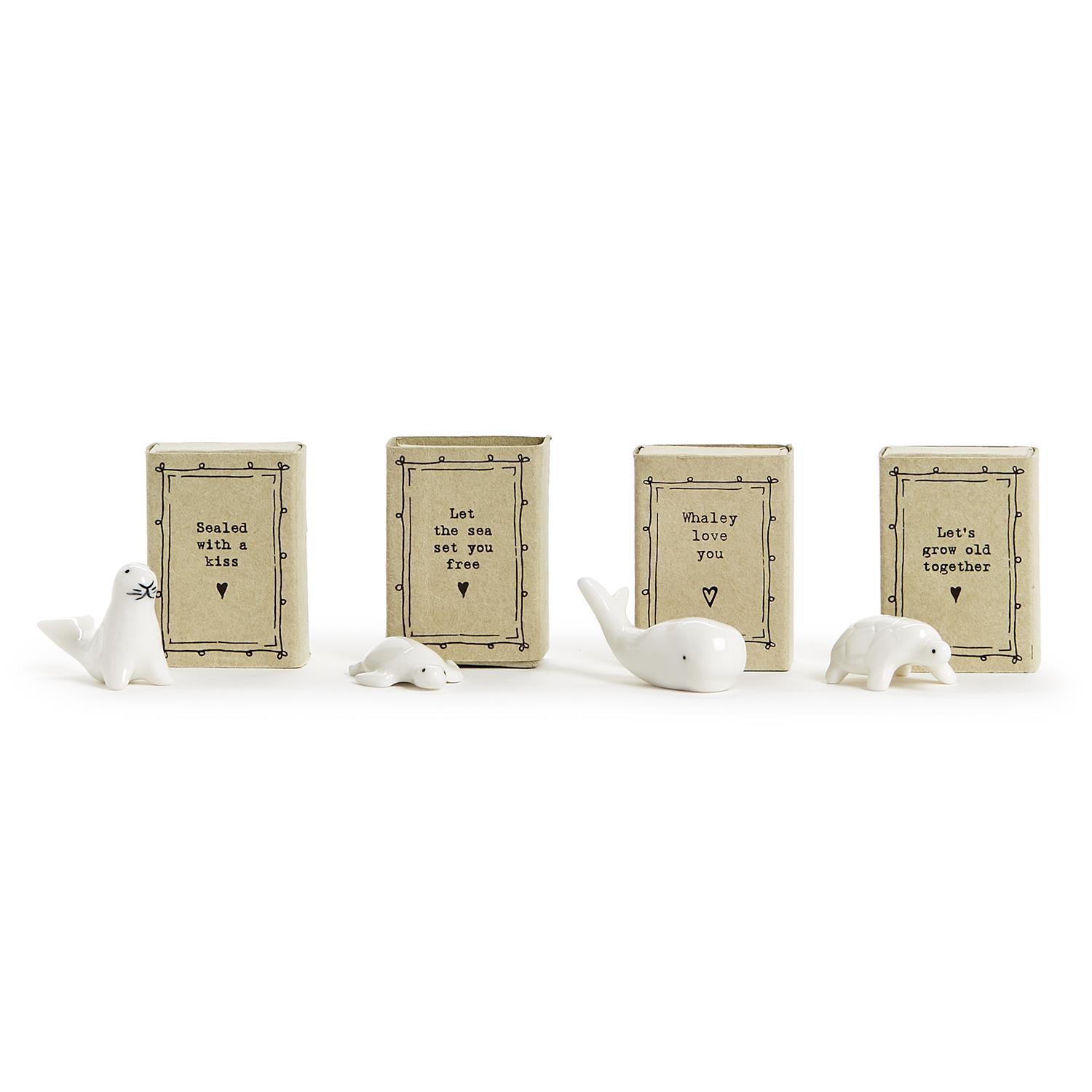 24 pc Animal Matchbox in Gift Box with Saying Unit Includes 4 Designs