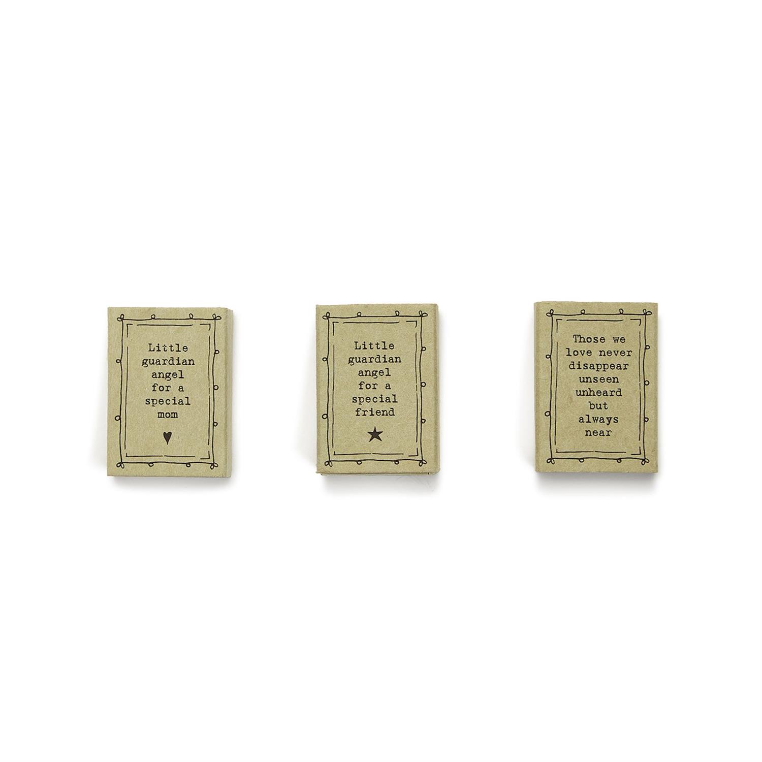 30 Pc Matchbox Angel in Gift Box with Saying Unit Includes 3 Sayings