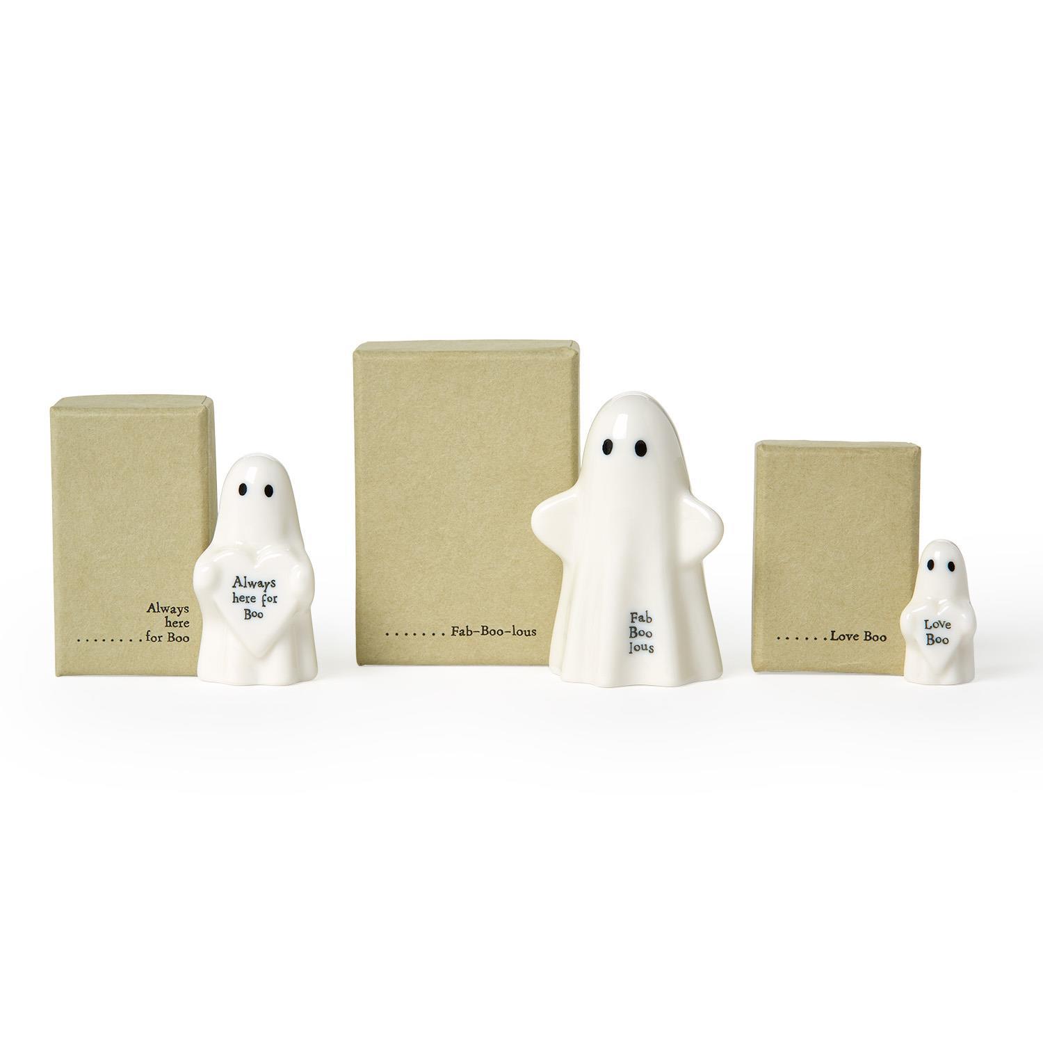 Boo Set of 3 Standing Ghost in Gift Box Includes 3 Designs