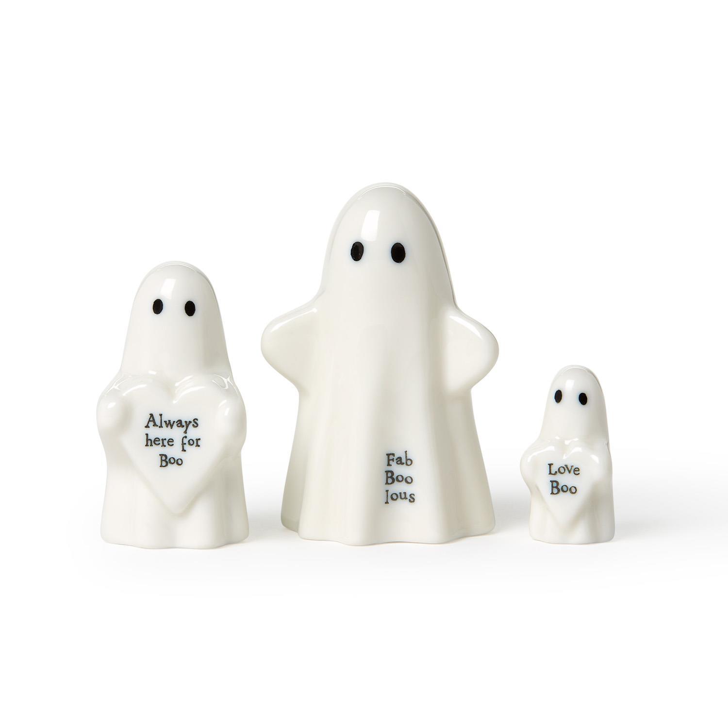 Boo Set of 3 Standing Ghost in Gift Box Includes 3 Designs