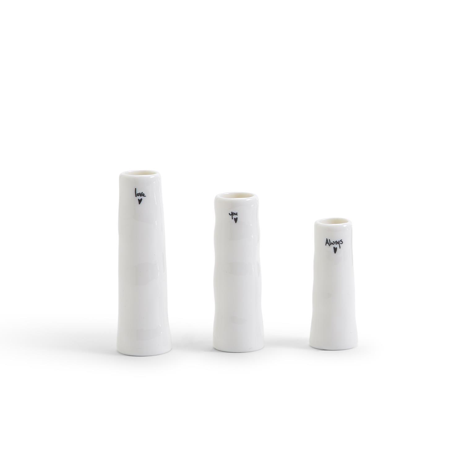 S/3 All My Love Vase in Gift Box Asst 3 Designs