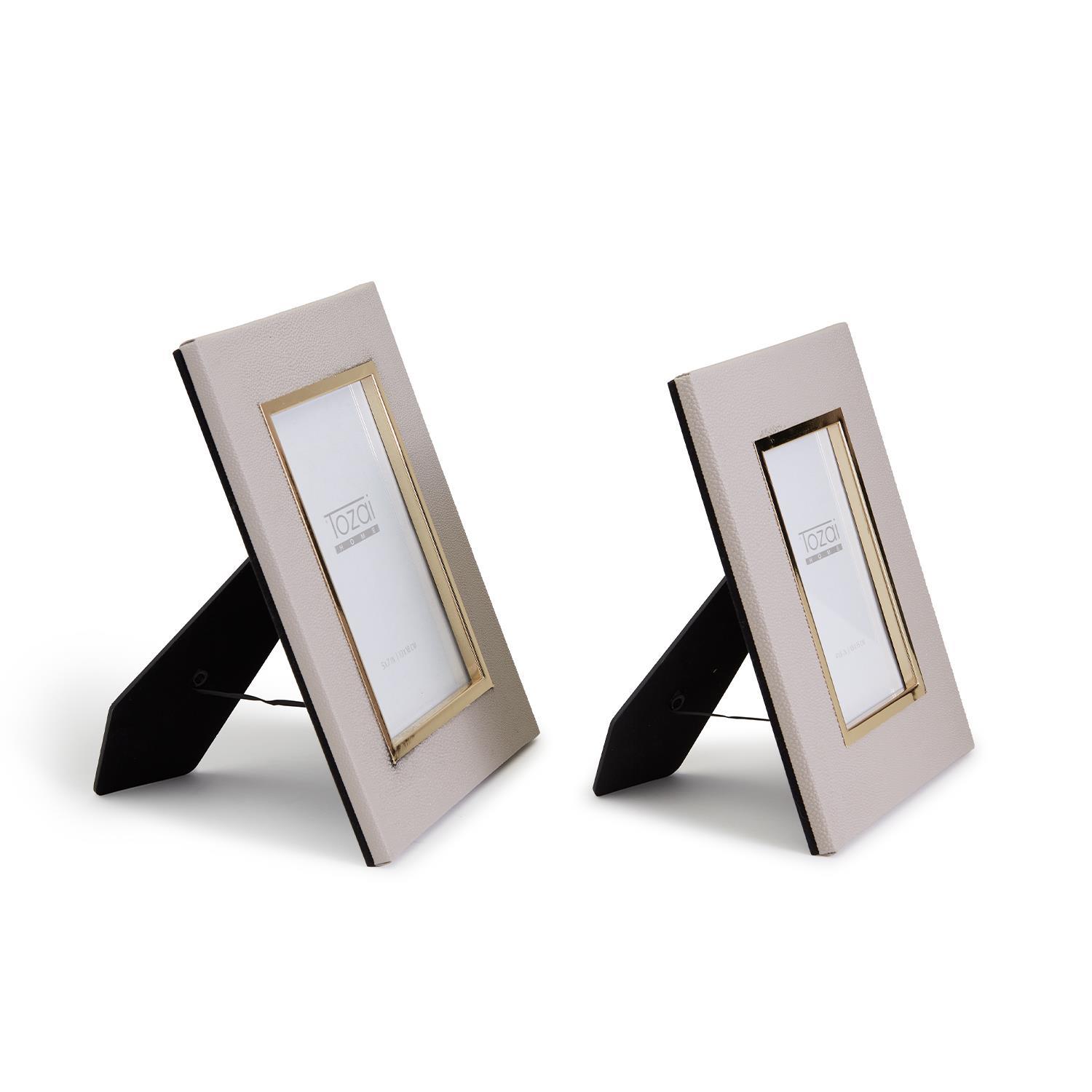 S/2 Taupe Stingray Photo Frame Incl 2 Sizes