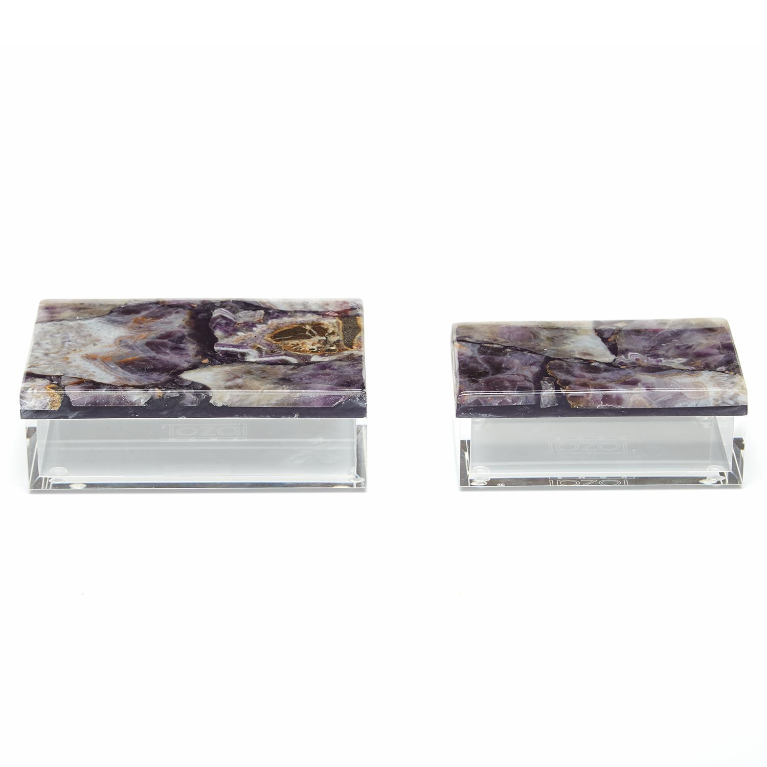 S/2 Amethyst Boxes