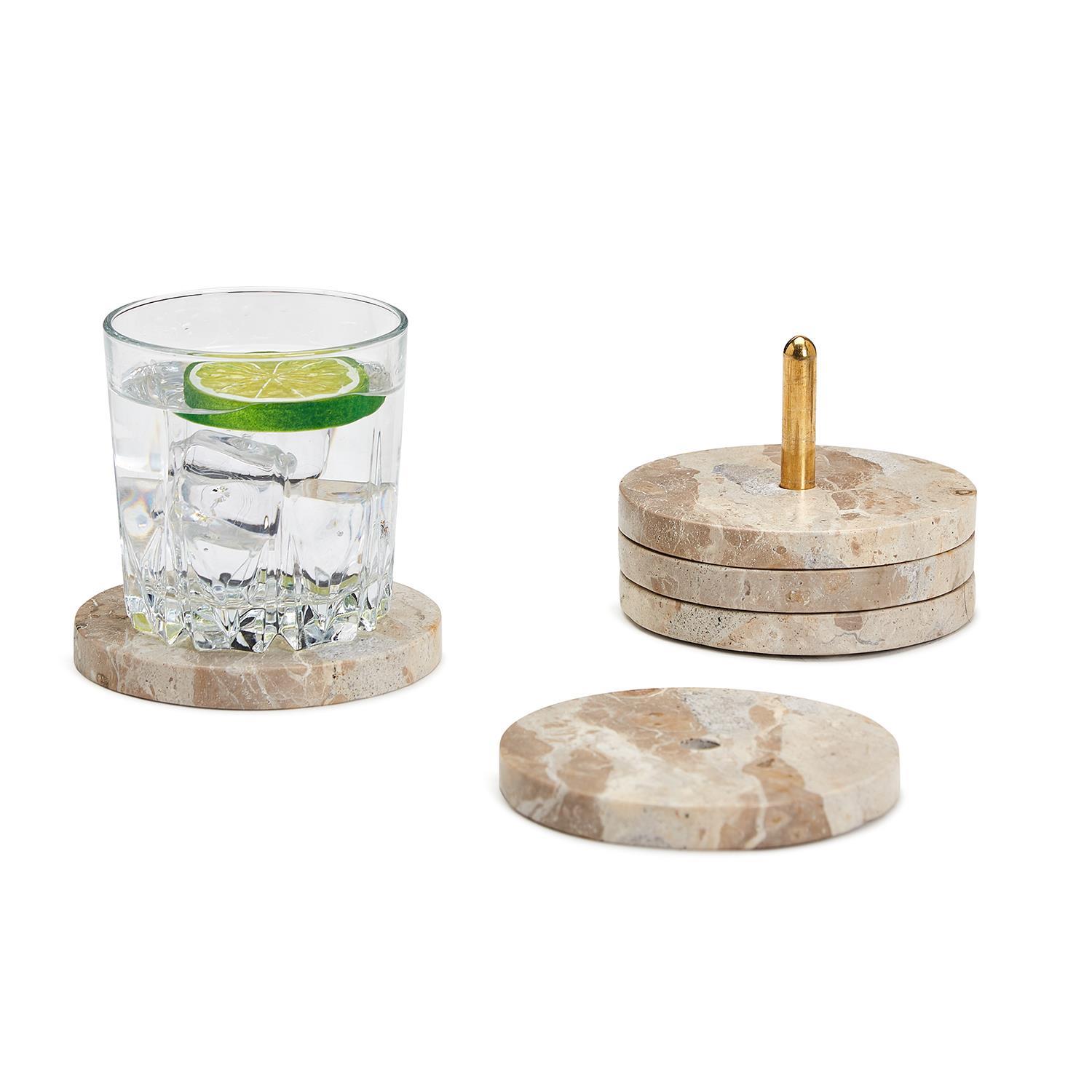 S4 Marble Coasters on Holder