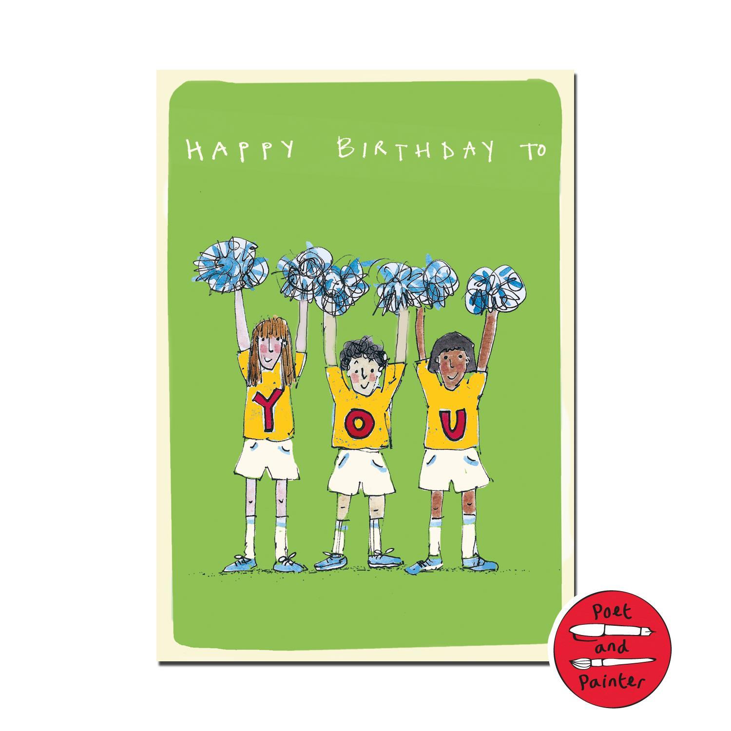 "Cheerleaders" Birthday Card