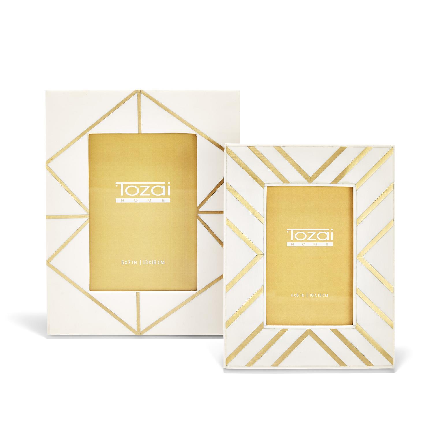 Brass Angles S/2 Inlay Photo Frame