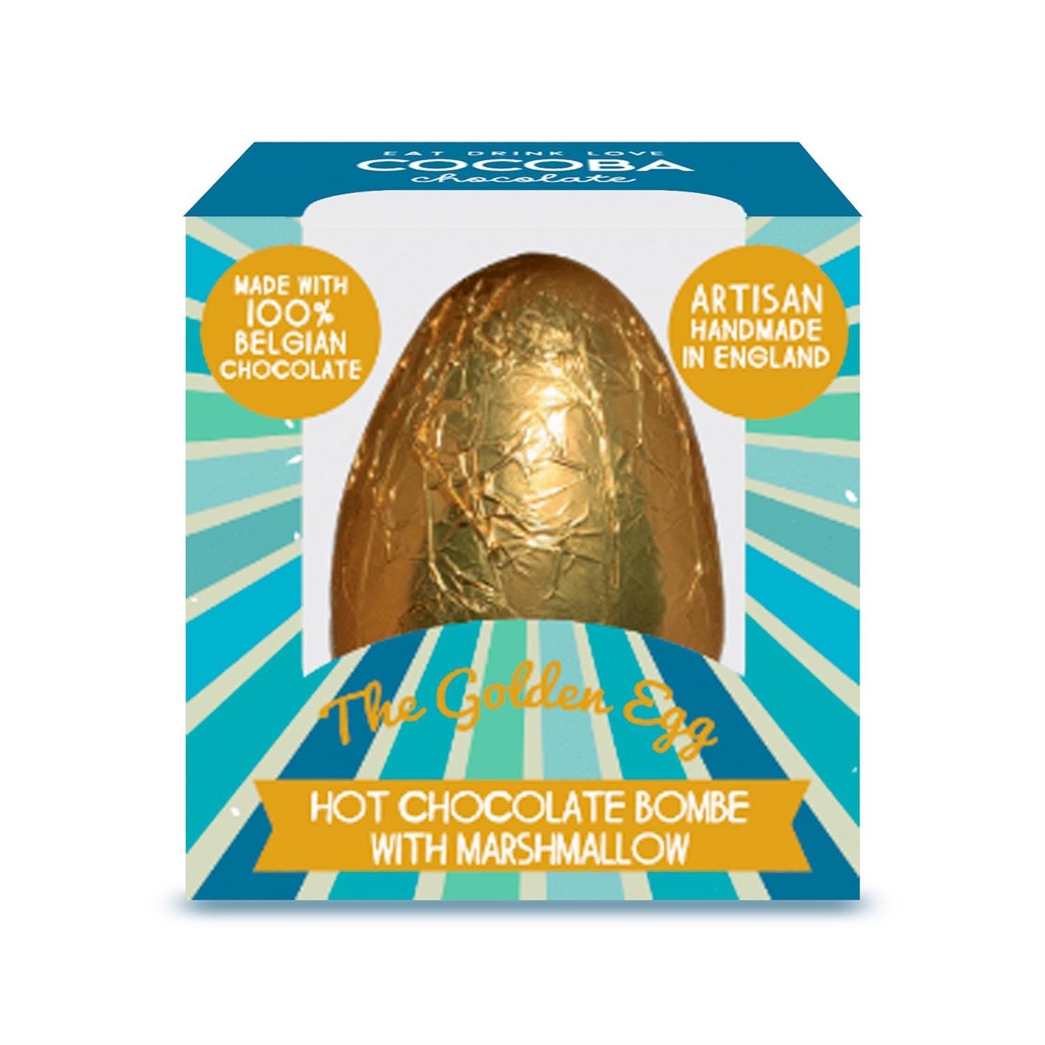 Golden Egg Hot Chocolate Cocoba Bombe in GB