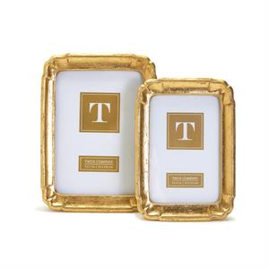 S/2 Gold Leaf Photo Frame