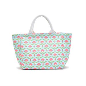 Floral Block Print Thermal Lunch Tote Bag A/3 Patterns