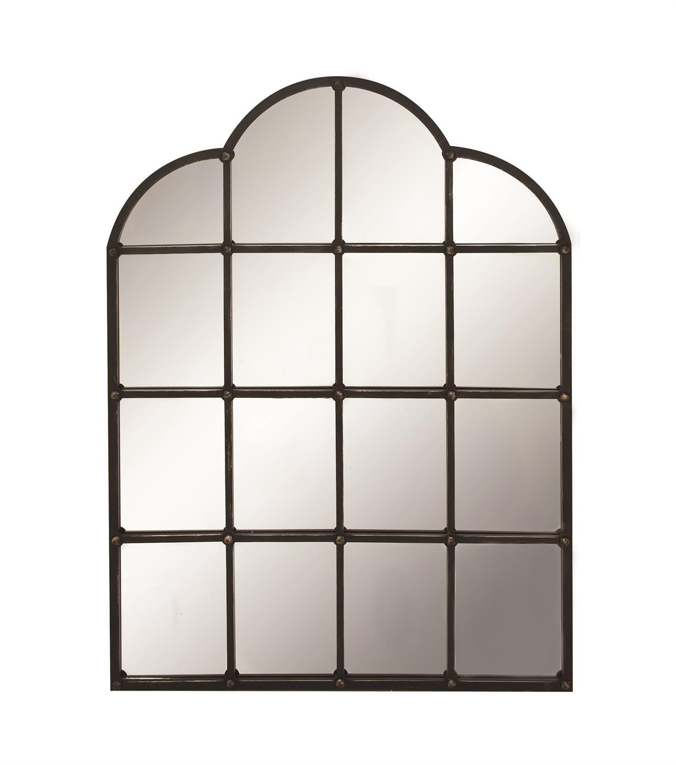 black frame window mirror