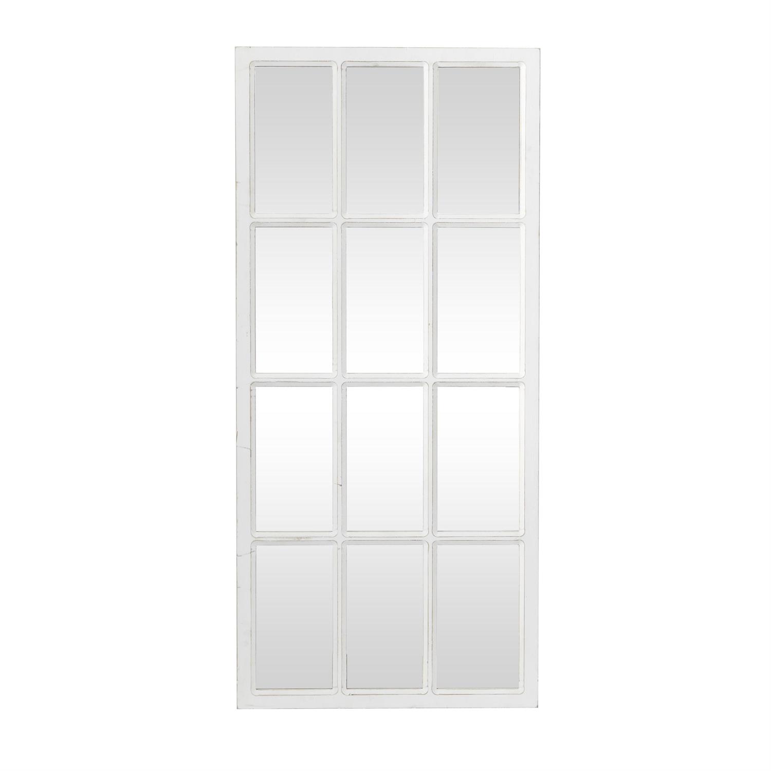 white window pane mirror