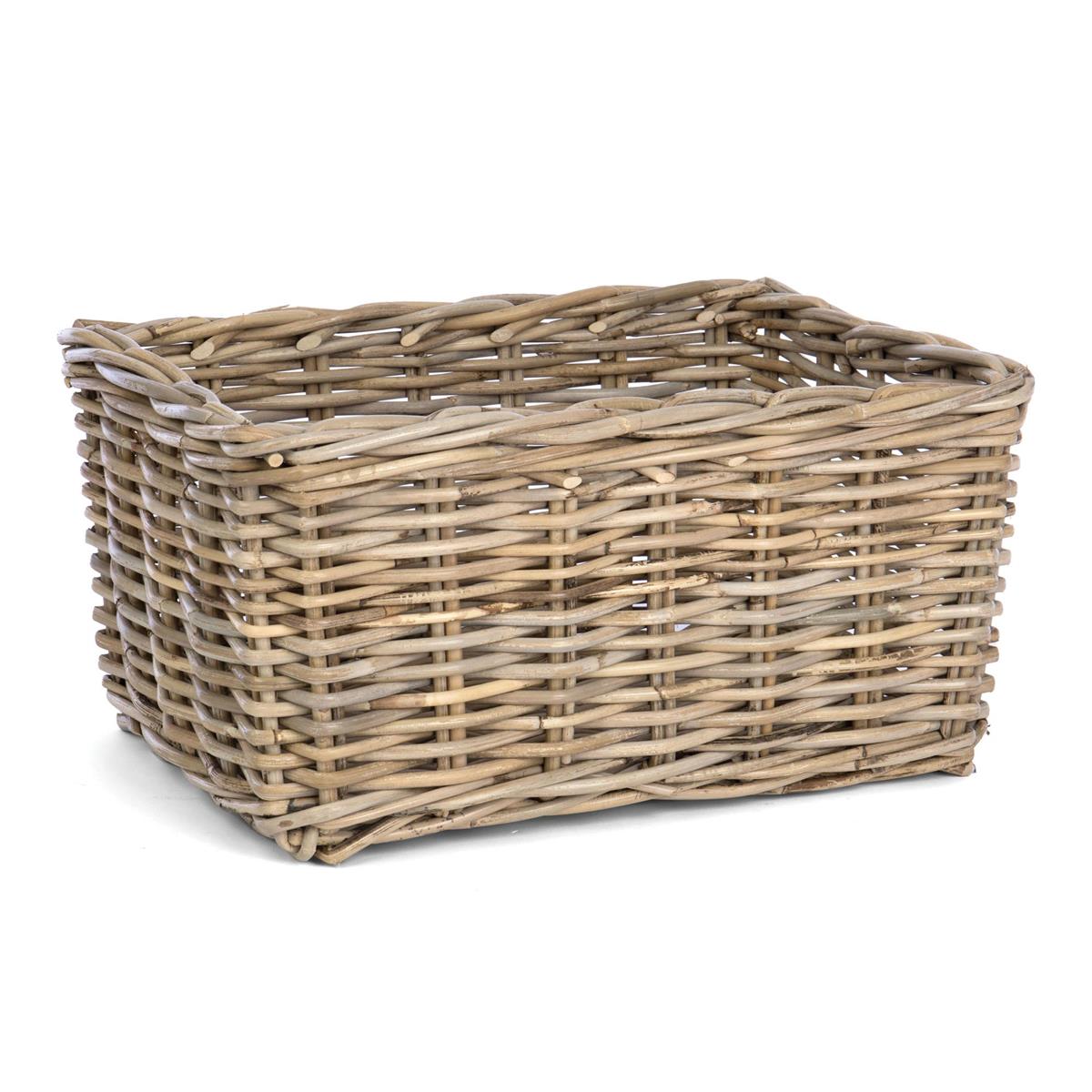 rectangle rattan basket