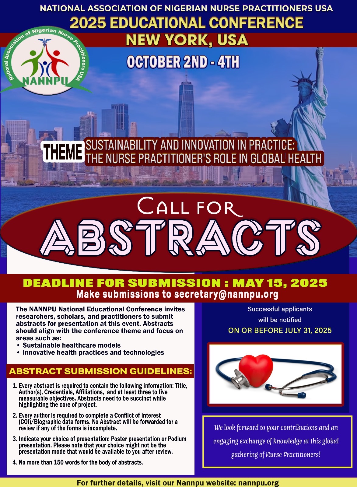 NEW YORK 5TH NANNPU NATIONAL EDUCATIONAL CONFERENCE, OCTOBER 2–4, 2025 ...