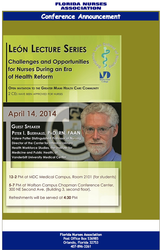 Leon Lecture Series | The Nurse Practitioner Council of Miami-Dade ...