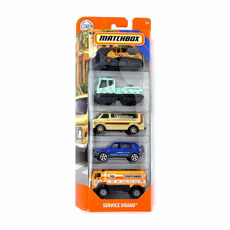 Matchbox - Service Squad - Pack 5 - Escala 1:64 - Mattel | EntreKids