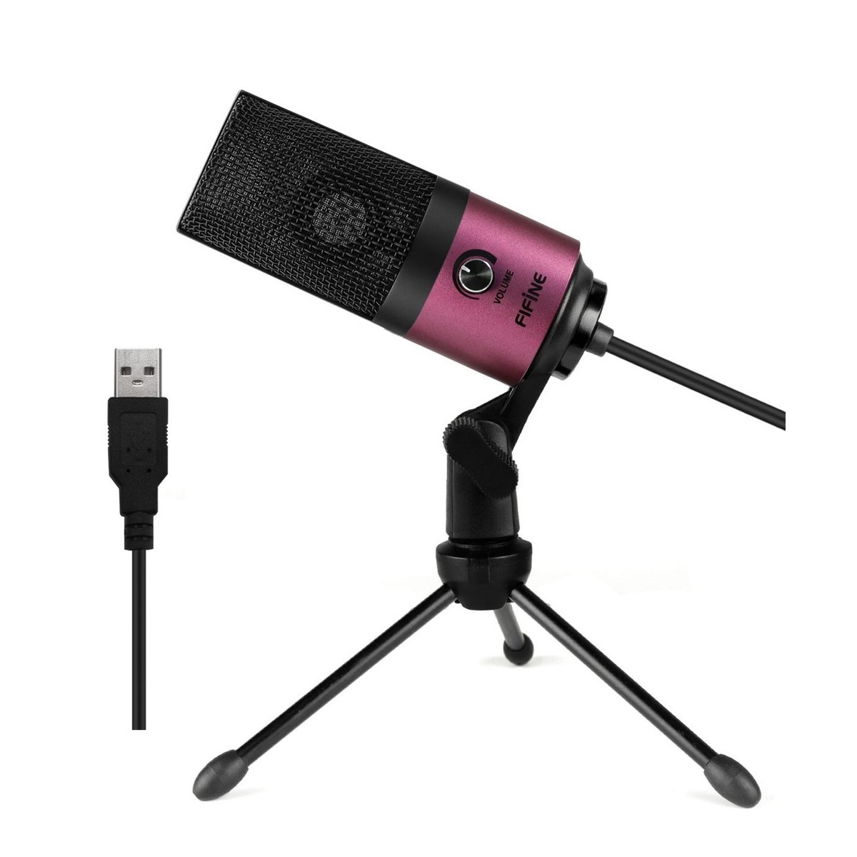 MICRÓFONO CONDENSADOR FIFINE ROJO USB K669B | EntreKids