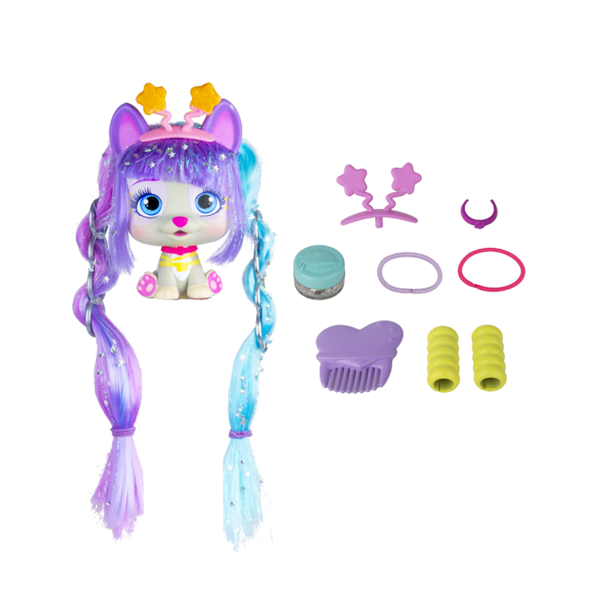 VIP PETS GLITTER TWIST - MUÑECA SORPRESA - ACCESORIOS - NARANJA | EntreKids