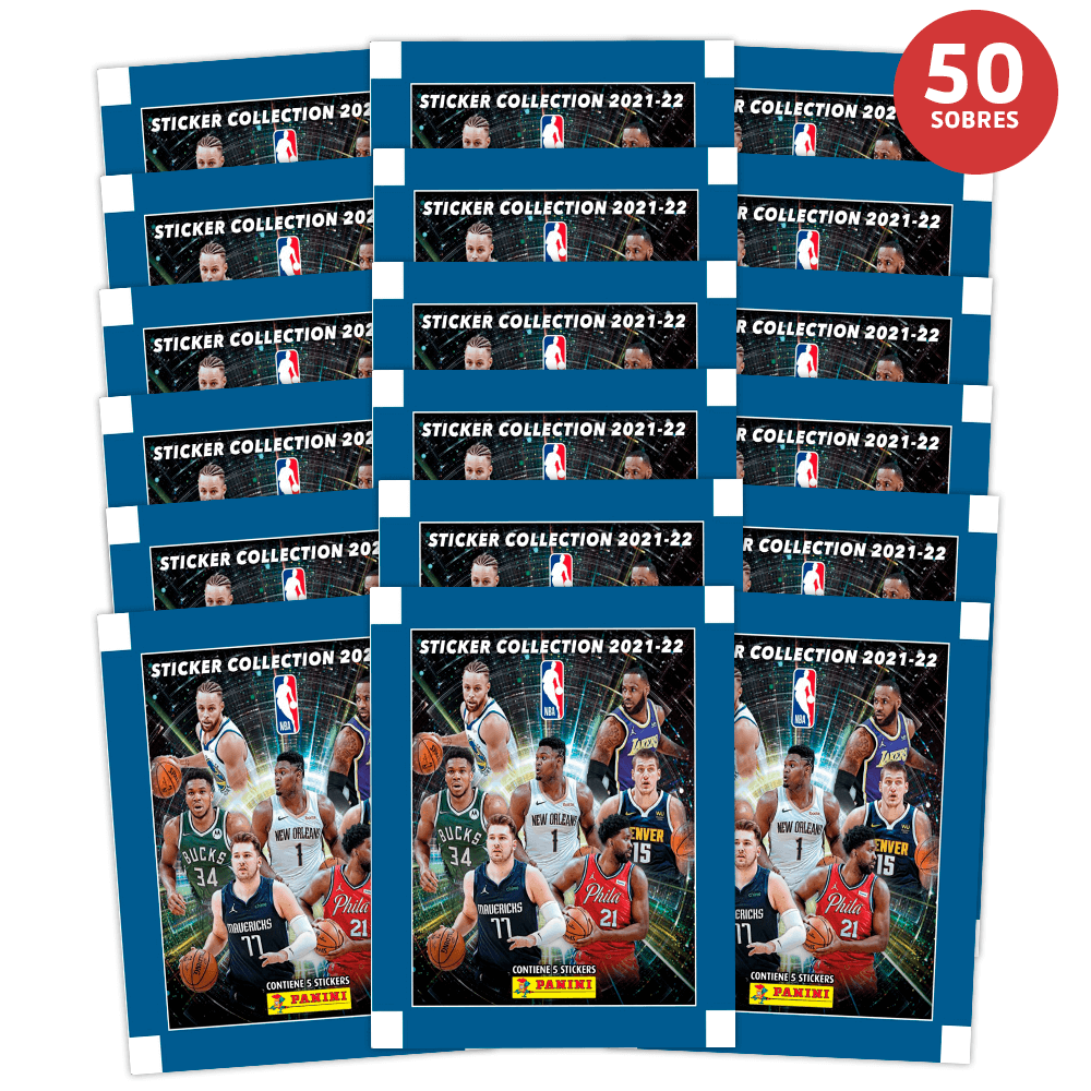 Colección de Stickers NBA 2021/22 Pack con 50 Sobres | EntreKids