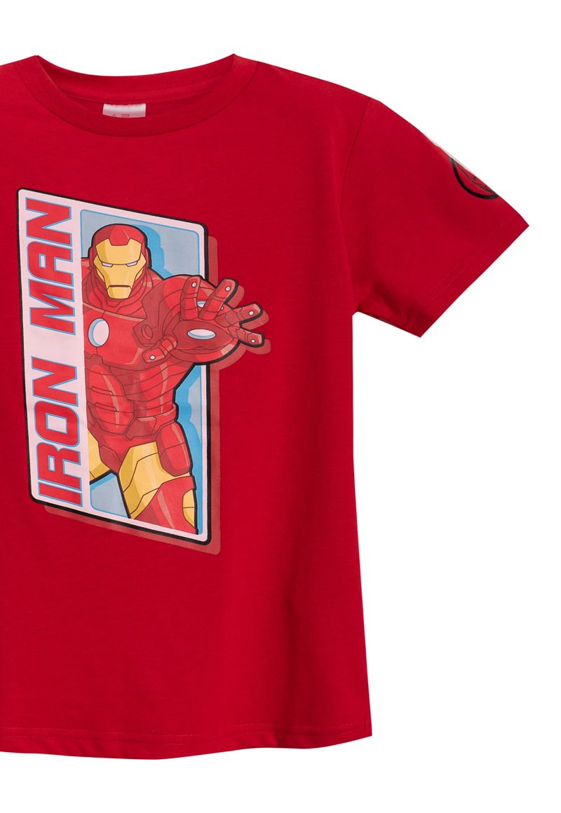 Polera Niño Iron Man Rayo Repulsor Rojo Marvel | EntreKids